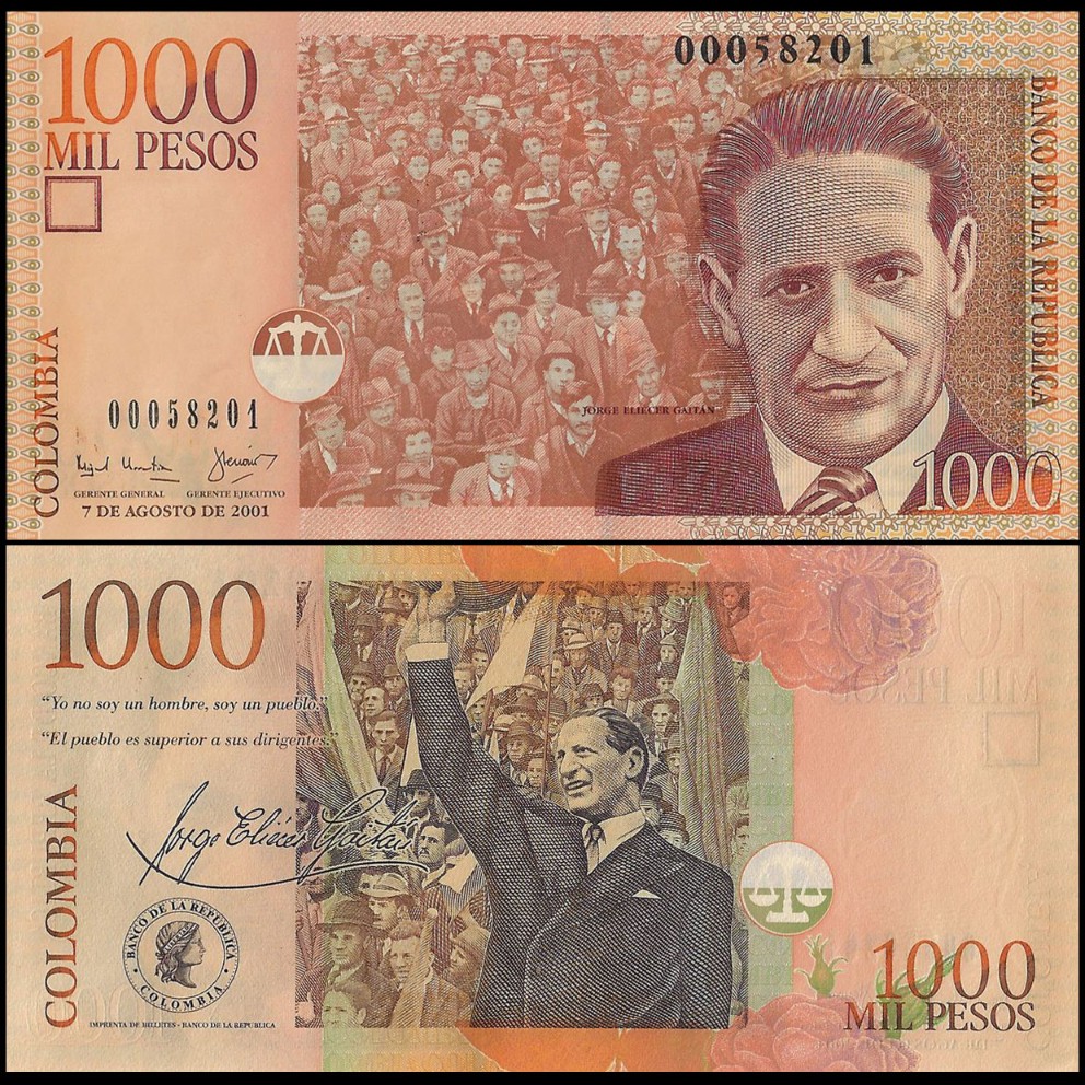 Buy Banknotes - Colombia - 1000 Pesos 2001 - Pick- 450a / B985a ...