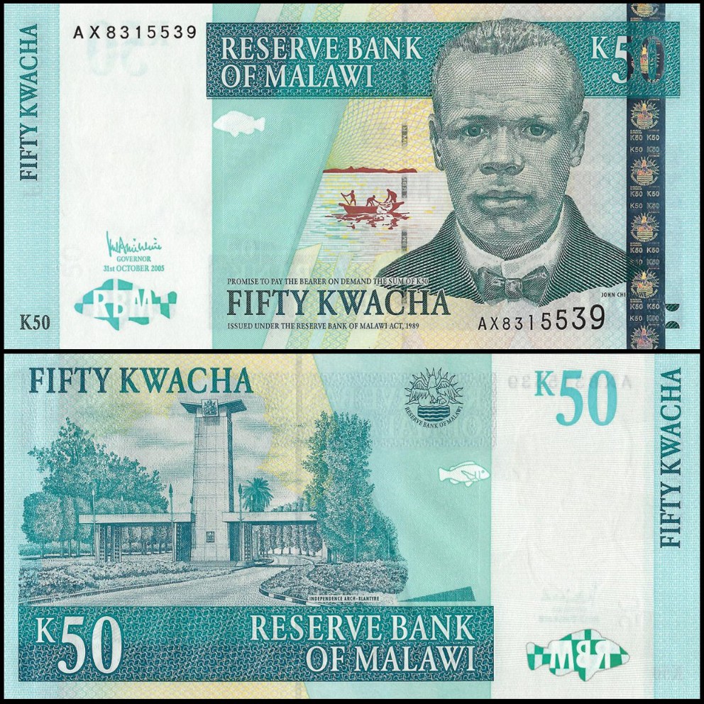 Buy Banknotes - Malawi - 50 Kwacha 2005 - Pick- 53a | MoneyCorner