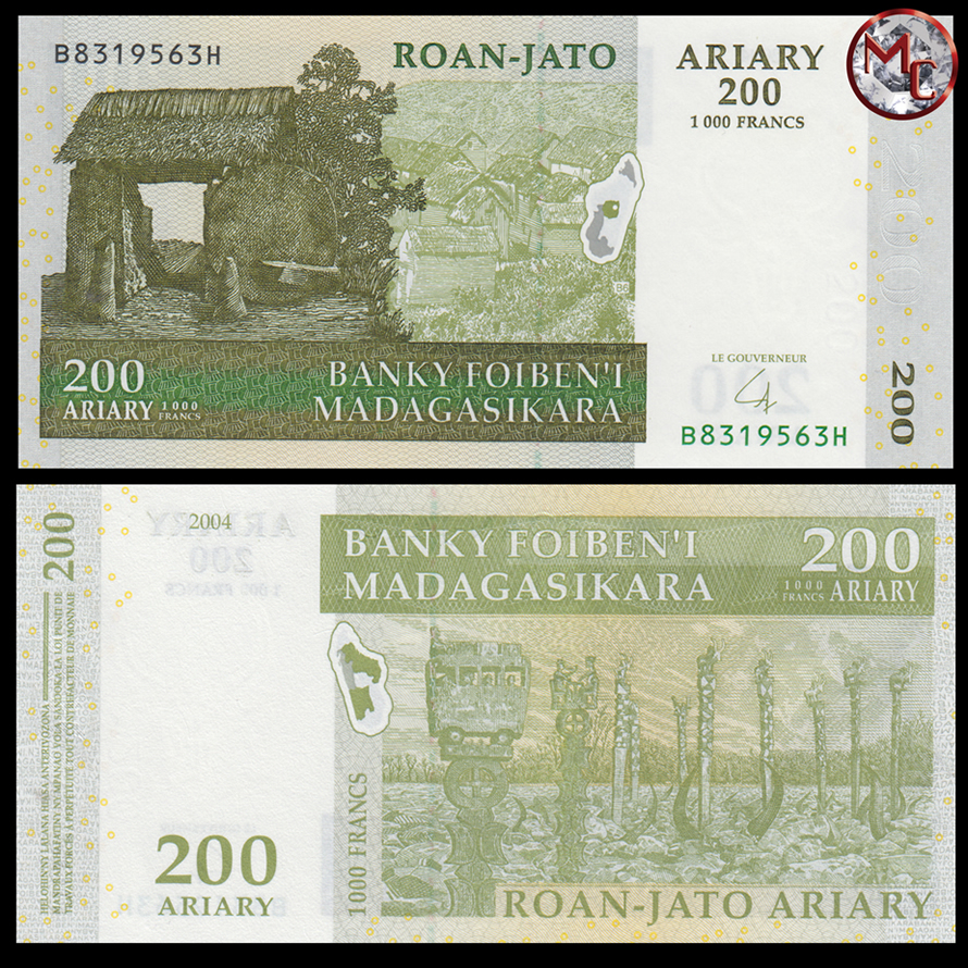 Buy Banknotes - Madagascar - 200 Ariary 2004 - Pick- 87 | MoneyCorner