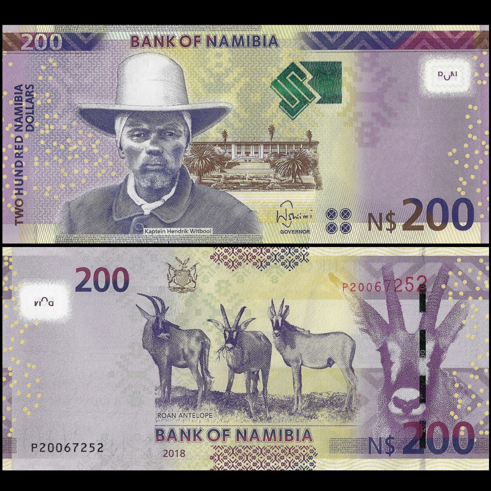 Buy Banknotes - Namibia - 200 Dollars 2018 - Pick- NEW / B213c ...