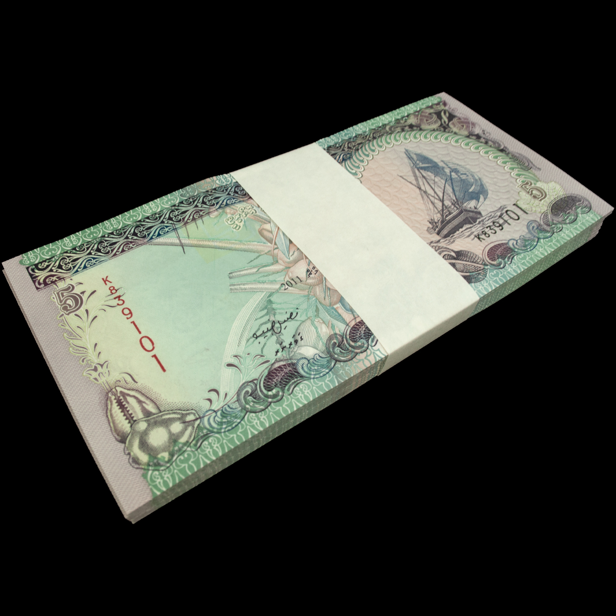 Buy Banknotes - Maldives - 5 Rufiyaa 2011 - Pick- 18e - Bundle 100 PCS ...