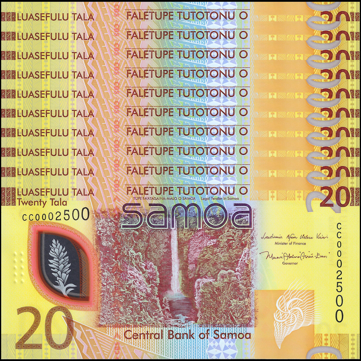 Buy Banknotes - Samoa - 20 Tala 2024 - Pick- NEW / B125a - Set 10 PCS ...