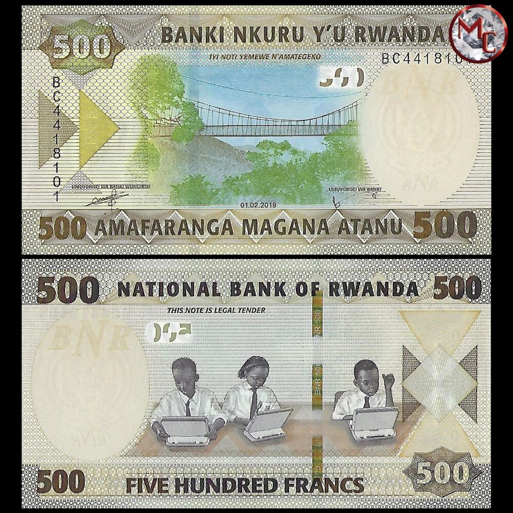 Buy Banknotes - Rwanda - 500 Francs 2019 - Pick- NEW - Bundle 100 PCS ...